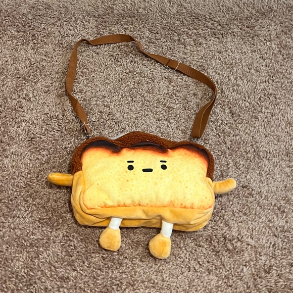 Bags | Plushy Bread Purse With Cross Body Strap | Poshmark